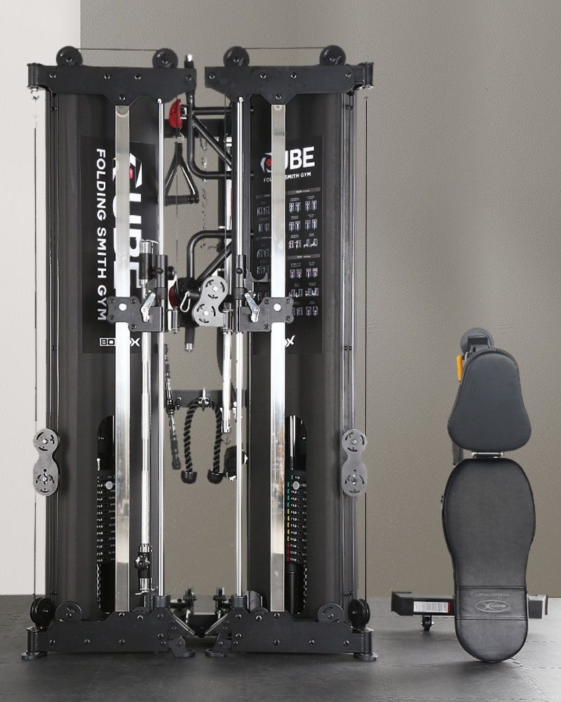 Bodyx Folding Cube Smith Machine Functional Trainer Combo - Home Gym ...