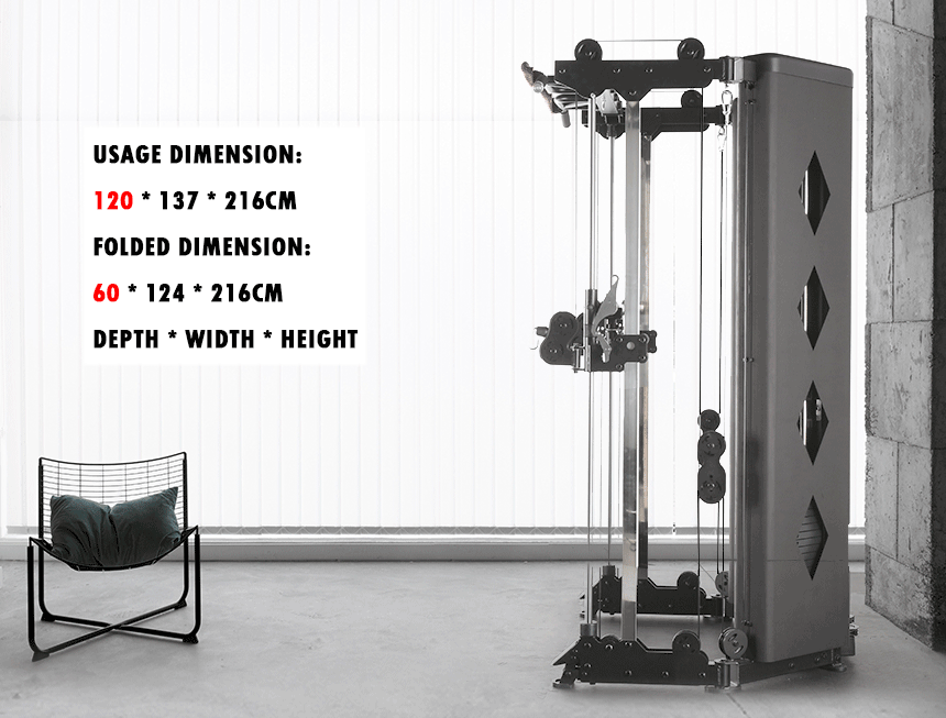 Bodyx Folding Cube Smith Machine Functional Trainer Combo - Home Gym ...